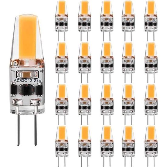 G4 LED 3W Ampoule, Blanc Naturel 4000K G4 Ampoules LED COB 3W remplace les ampoules halogènes ...