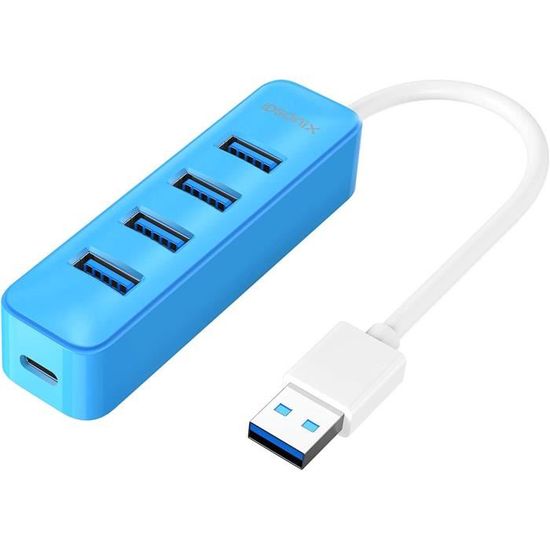 Hub USB Alimenté, Concentrateur USB 3.0 à 4 Ports, Hub USB de ...