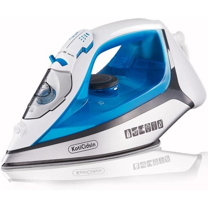 Fer à repasser, 2400 w fer à repasser vapeur (300 ml,chauffage rapide ...