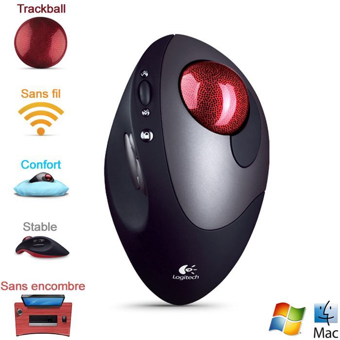 Logitech Cordless Optical TrackMan - Cdiscount Informatique