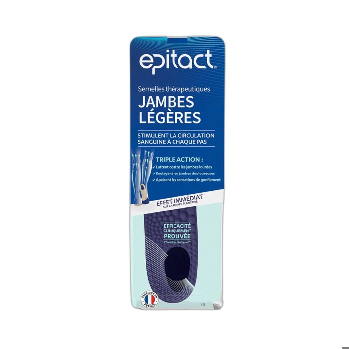Semelles thérapeutiques Jambes Légères Epitact - Bleu - 42/44 ...