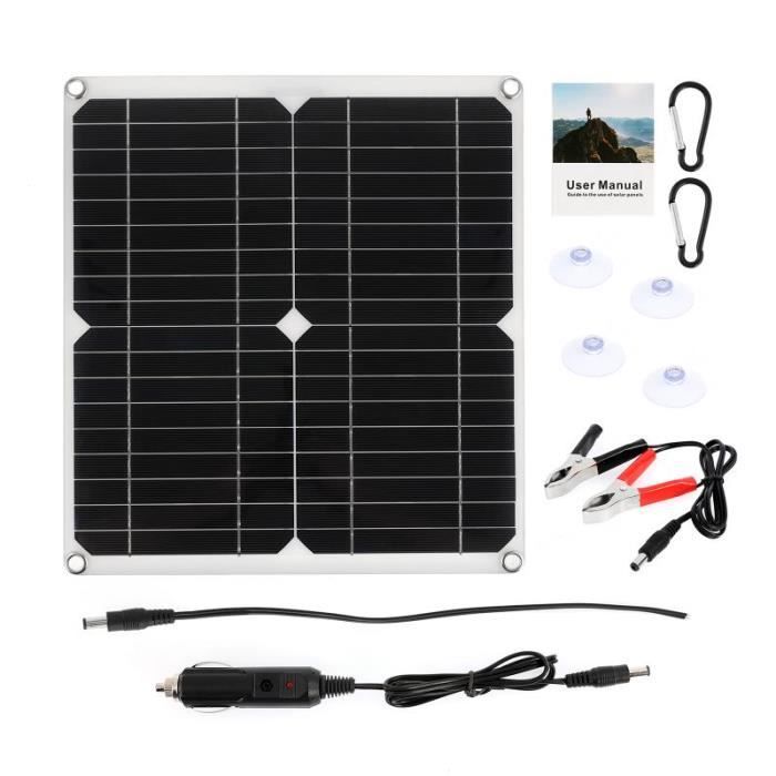 Panneau Solaire 200W--Kit De Panneaux Solaires 200w Avec Régulateur 60a, Chargeur Solaire ...