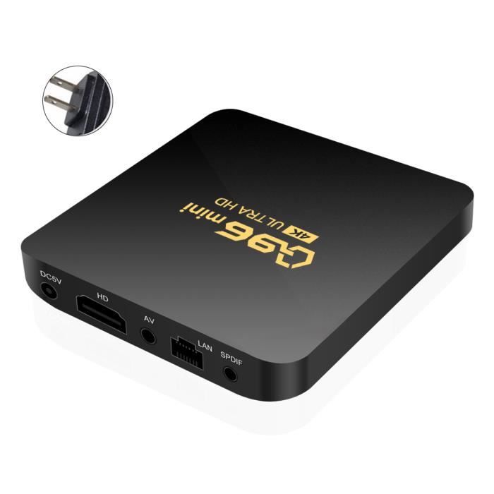 Ue Plug - 2 Go-16 Go - Boîtier Smart TV Q96 Mini Android 11.0, Amlogic ...