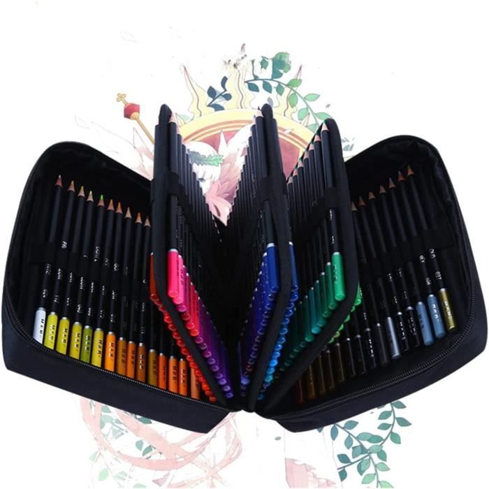 72 Pièces Crayon Dessin, Crayons de Couleurs Professionnel Kit, Lot ...