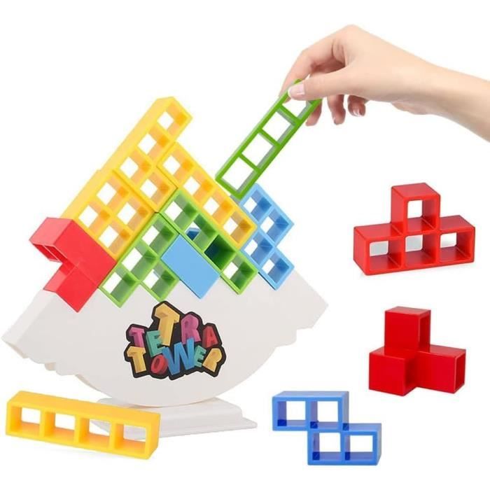48pcs Tetra Tower Balance Stacking Blocks Game, Balance Blocks Stacking ...