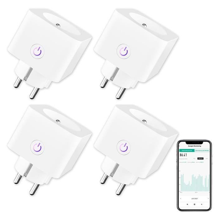 Prise Connectée Wifi (Fr) 16A 3680W Mesure De Consommation Électrique ...