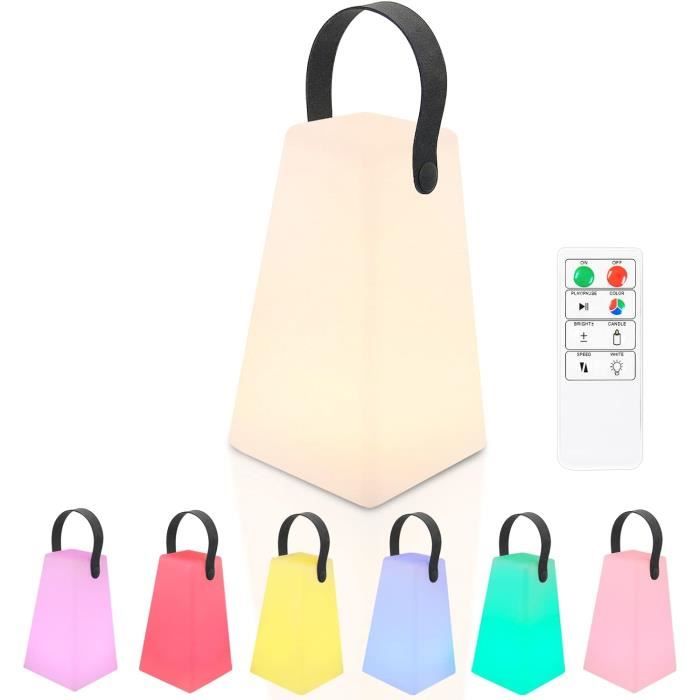 Lampe De Table Rechargeable Led 8 Couleurs Lanterne Lumière Blanche De ...