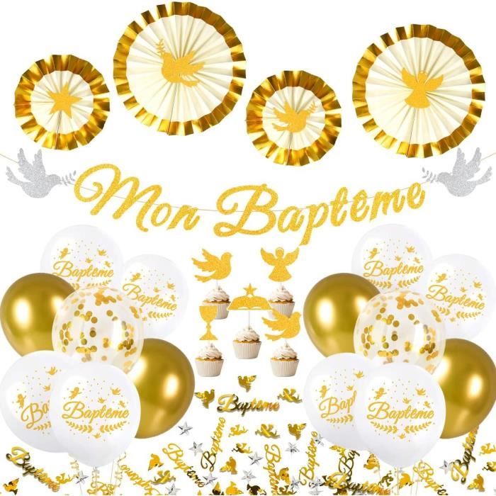 Decoration Bapteme Garcon Decoration Bapteme Fille, Mon Baptême Ballon ...