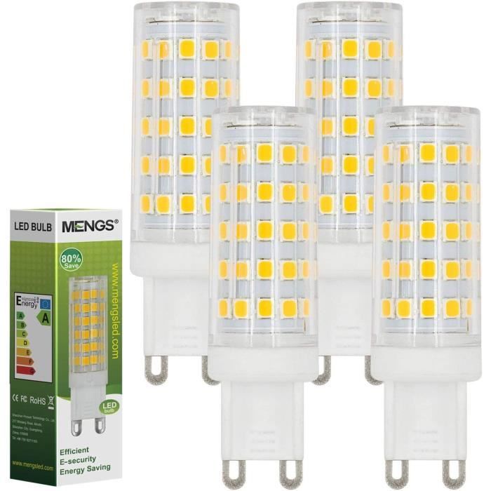 Lot de 4 Ampoules LED G9 10W Lumière Blanc Chaud 3000K Lampe à LED, 800LM, AC 220-240V, équivaut ...