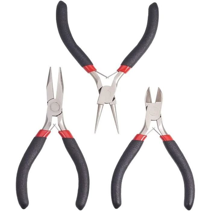 3 Pièces Bijoux Pinces Ensembles, Kit de Pince pour Bijoux, Pince à Bec ...