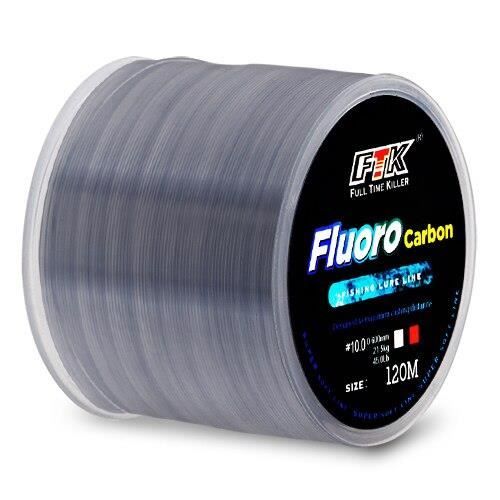 FTK — Fil de pêche nylon à revêtement fluorocarbone de 120 m ligne à ...