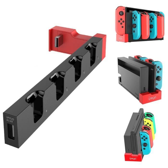 Station de charge - Nintendo - Joy-Con - Charge 4 Joy-Cons - USB - Noir ...
