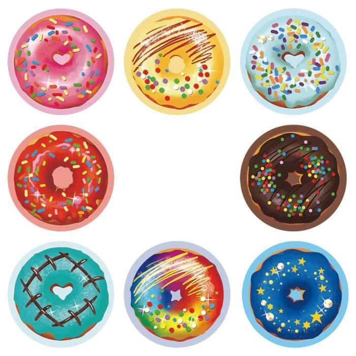 Étiquettes autocollantes - QY1588 - 100 pièces - 2,5 cm - Mixte ...