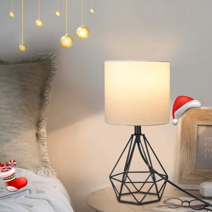 Lampe De Table Rétro, Lumière Chaude (Ampoule E27 Incluse), Design ...
