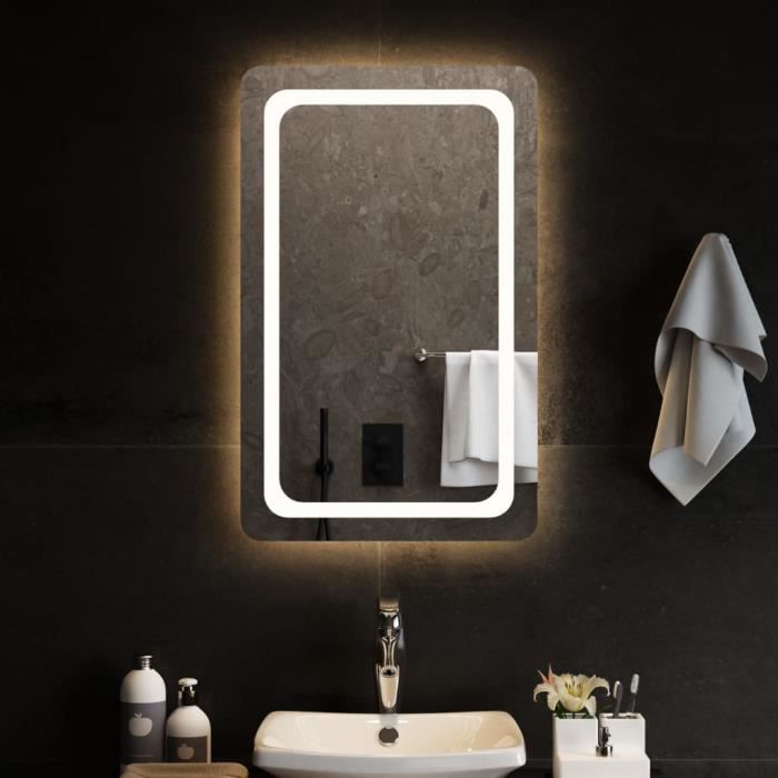 Drfeify Miroir de salle de bain à LED 50x80 cm A3154095 KN005 10676 - Cdiscount Maison