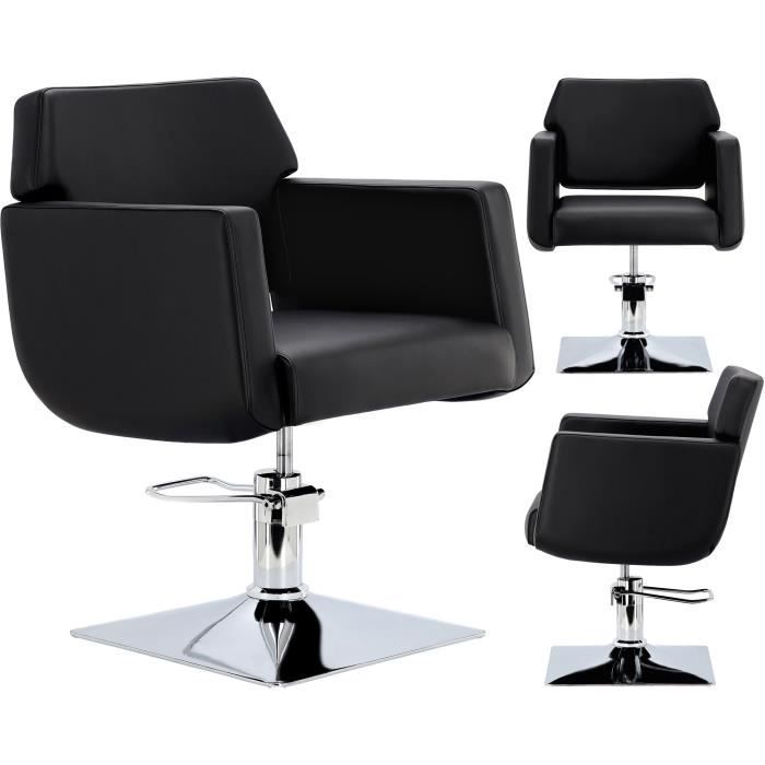 Chaise de coiffure Chloe pivotante hydraulique pour barbier et salon de ...