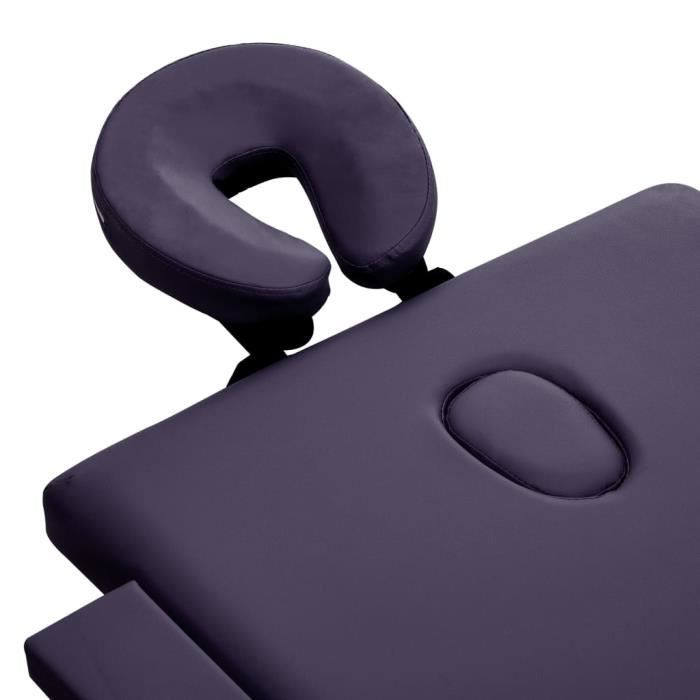 Kimiss Table De Massage Pliable 4 Zones Bois Violet Cdiscount Santé