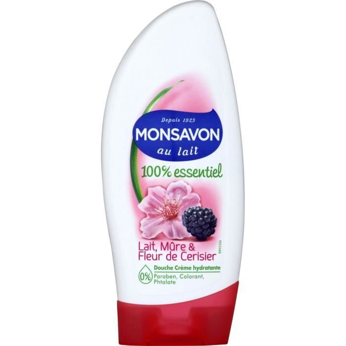 Monsavon - Crème de Douche - Au Lait Mûre et Fleur de Cerisier 250ml ...