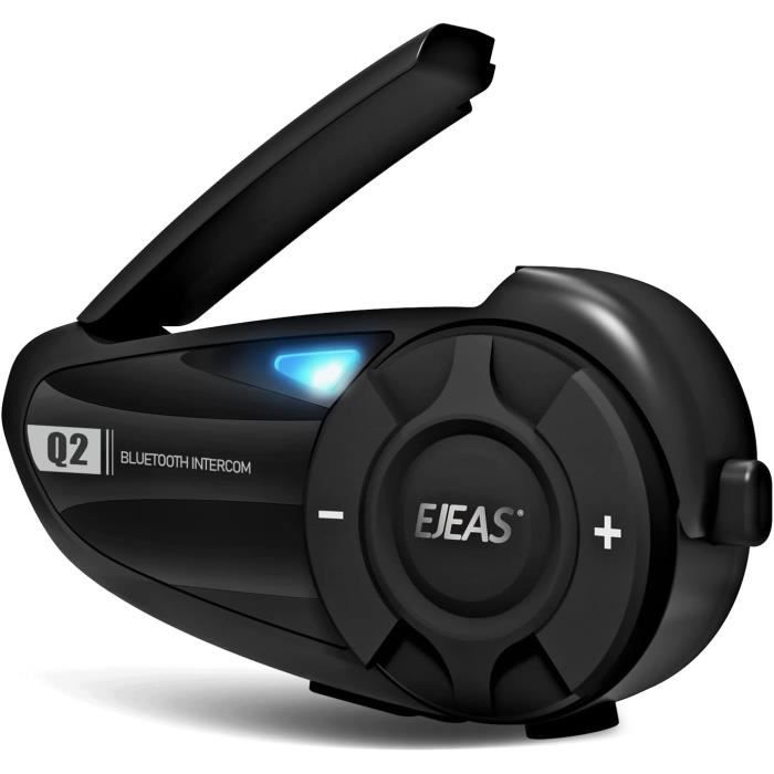 Q2 Motorcycle Helmet Bluetooth Intercom, Bluetooth 5.1 Wireless ...
