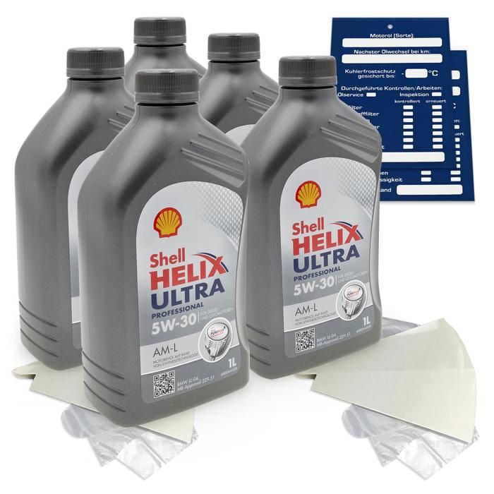 5 Litre Original Shell Helix Ultra Prof. AM-L 5W30 Huile 550040555 229.51 Kit - Cdiscount Auto