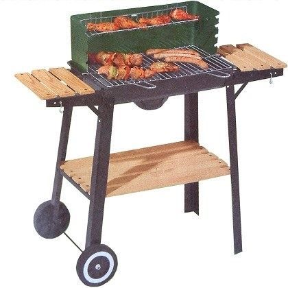 Barbecue Chariot Sur Roues - 3 Servantes Bois - Cdiscount Jardin