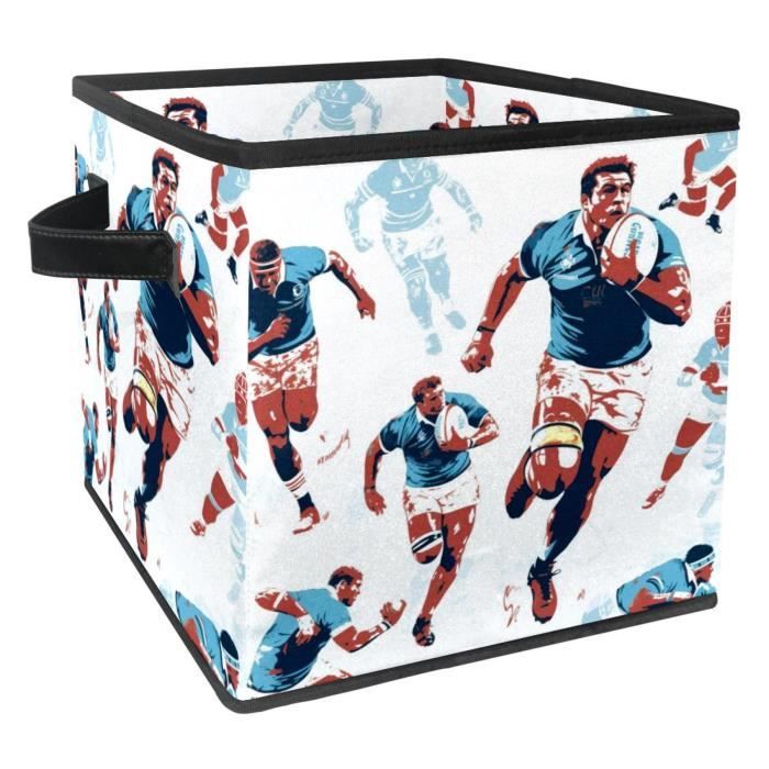 Boîte de rangement - Durable - Pliable - Design rugby - Résistante aux ...