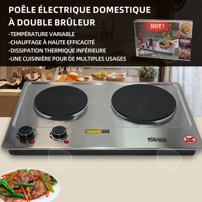Plaque de cuisson plaque chauffante double réchaud électrique ménager ...
