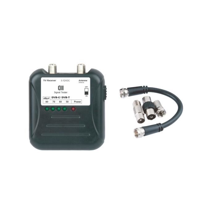 Pointeur d'antenne TNT/Testeur de signal - Fiche F - noir - Cdiscount ...