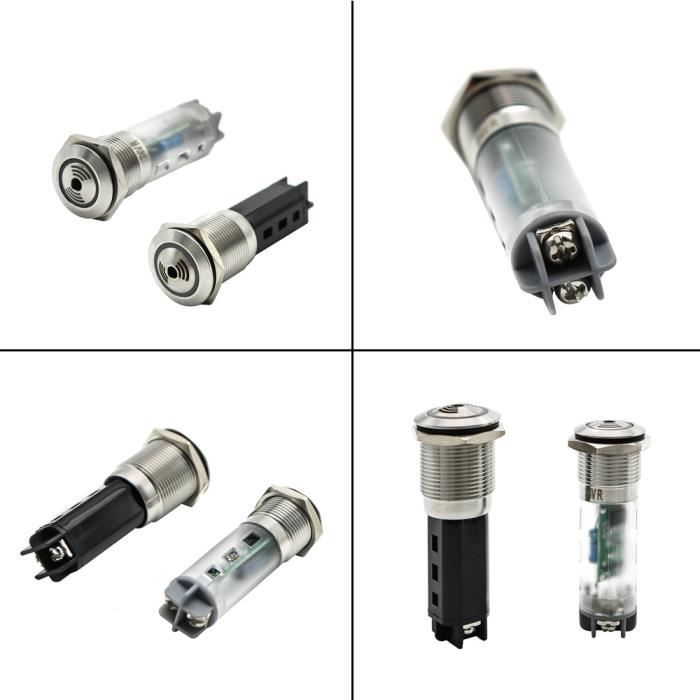 Buzzer étanche 220V 22MM Rouge Dispositif'avertissement de haut parleur ...