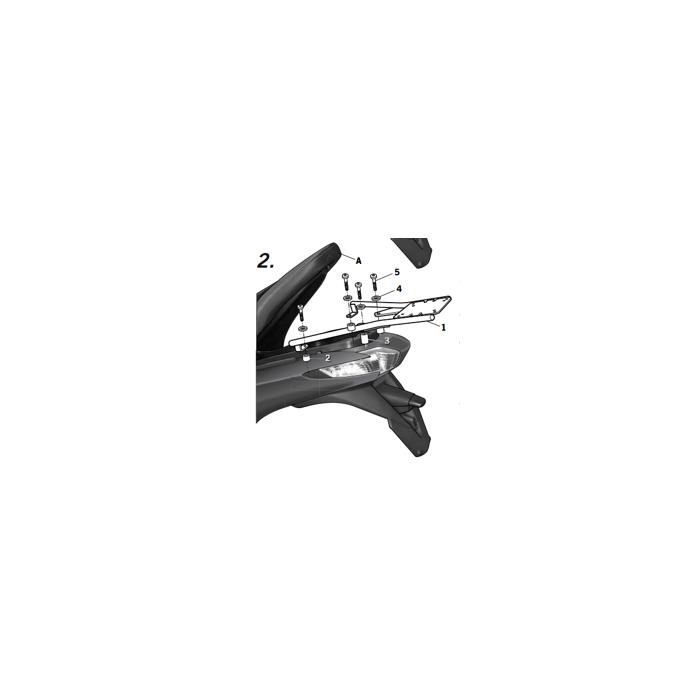 PIAGGIO MP3 125 / 300 YOURBAN / HPE -11/26- SUPPORT TOP CASE SHAD ...