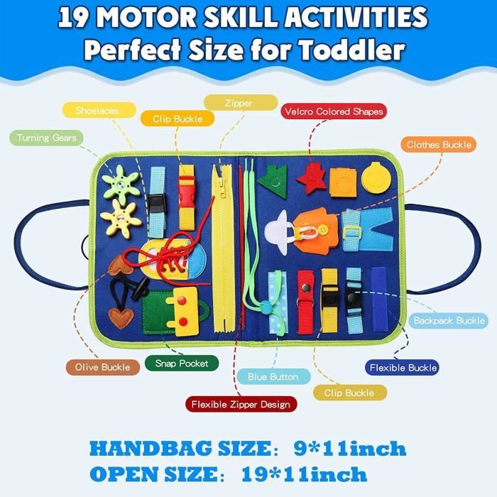 Jouet Montessori - 25 en 1 - Activité Sensorielle - Feutre Doux - 12-18 ...