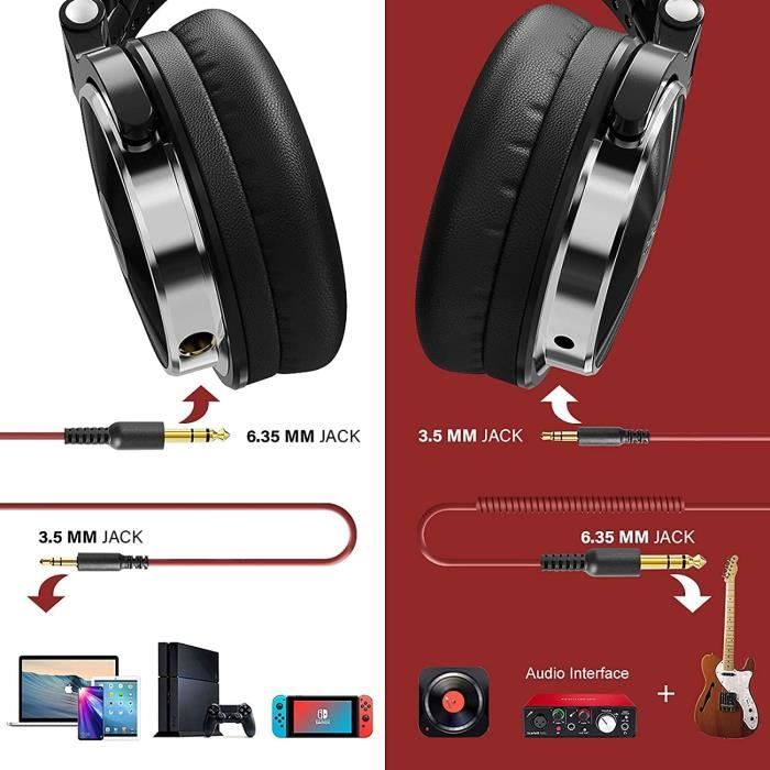 Casque Audio Filaire Dj Piano Guitare Avec Micro, Hi-Res Audio Extra ...