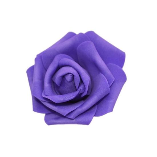 30pcs - F13 violet - Roses artificielles en mousse PE de grande taille ...