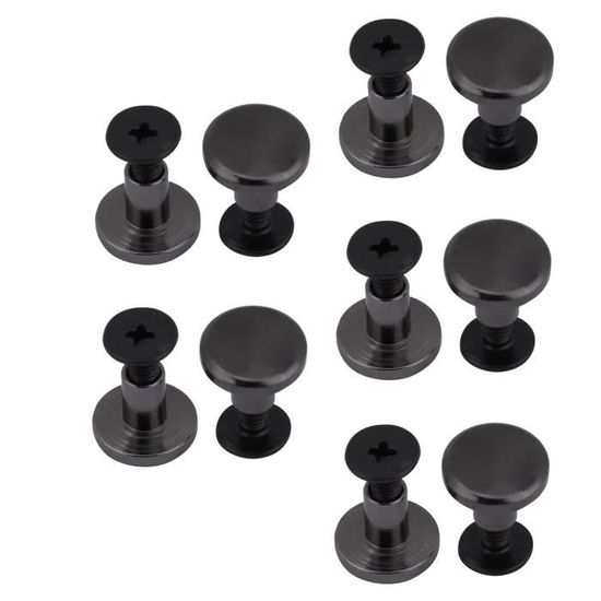 Rivet à vis - DIOCHE - 20 jeux - Laiton galvanisé - Couleur noire - 5 ...