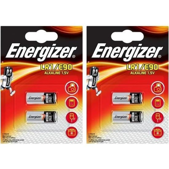 4 x Energizer LR1 1.5 V pile alCaline E90 MN9100 N AM5 910A - Cdiscount ...