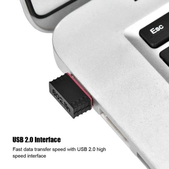 Adaptateur USB2.0 Carte Réseau sans fil 600Mbps Dongle Wifi pour Win XP-7-8-10 minifinker ...