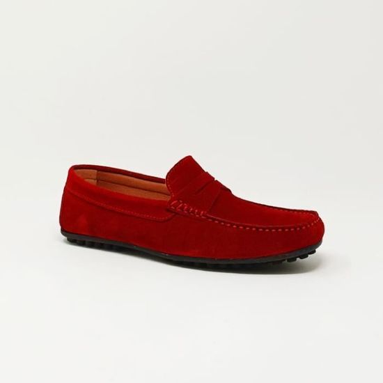 Mocassin Cours Mirabeau Rouge en Cuir pour Homme Rouge - Cdiscount ...