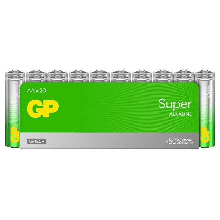 Pack de 20 Piles AA/LR6 alcaline GP super (LR6 / AA / R6 / MN1500 ...
