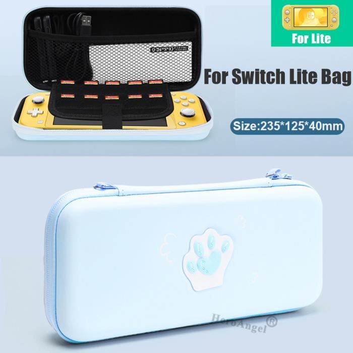 Bleu pour NS Lite-Patte De Chat Pour Nintendo Switch Lite, Sac De Rangement Pour Manette Ns ...