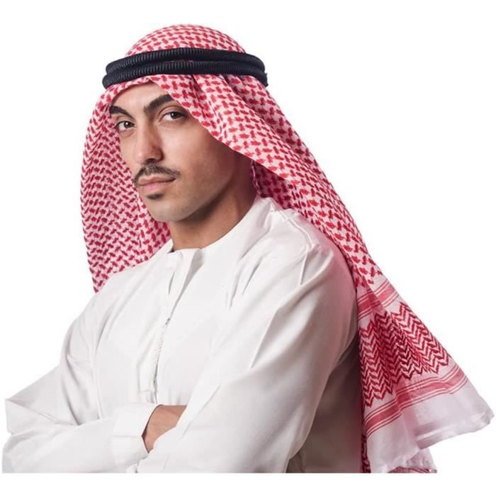Écharpe Arabe Pour Homme Foulard Arabe Musulman Turban Islamique Hijab ...