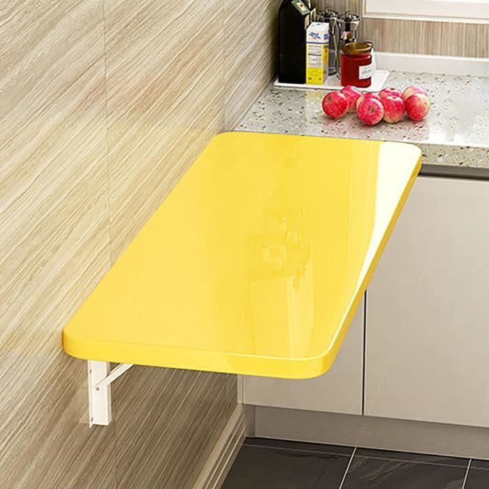 Table Murale Rabattable En Bois, Table Pliante Flottant Murale Table ...