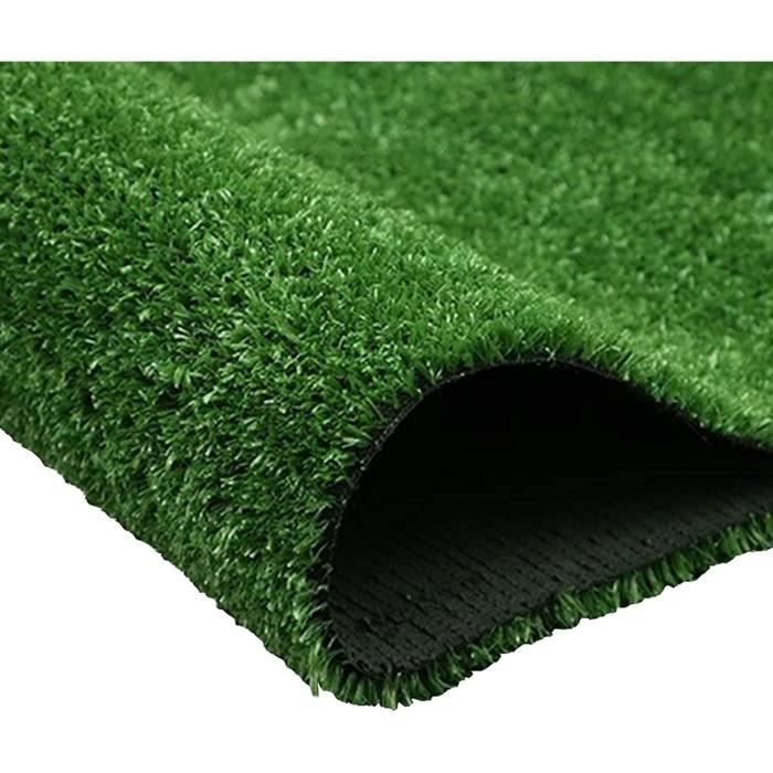 1 rouleau de gazon artificiel réaliste, 1 m x 1 m, gazon synthétique pour terrasse, jardin ...