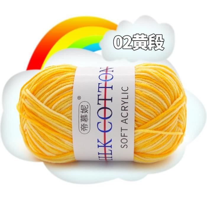Fil de laine à tricoter 50 grammes-boule, lait doux coton bébé fil de ...