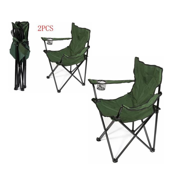 Lot de 2 Camping Chaises DINGXIANG, Multi-Fonction Extérieur Chaises ...