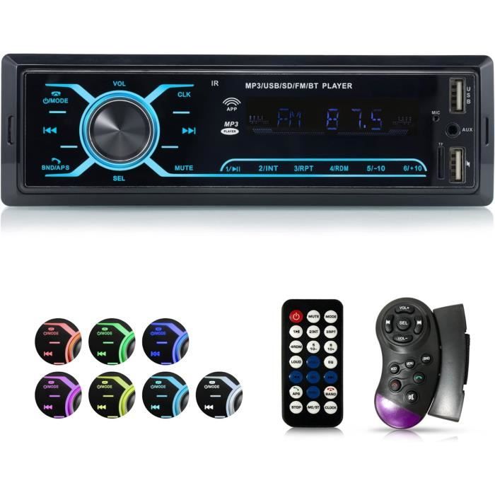 Autoradio Avec Bluetooth Mains Libres Autoradio Lecteur Mp3 - Radio Fm Prise En Charge Usb Pour ...