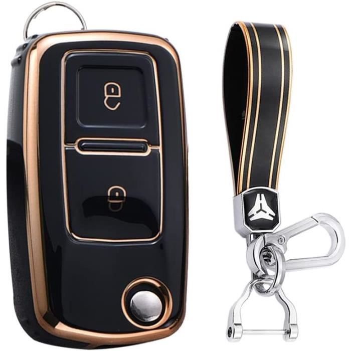 Coque De Clé Compatible Avec Vw Mk4 Bora Golf 4 5 6 Jetta Passat Polo ...