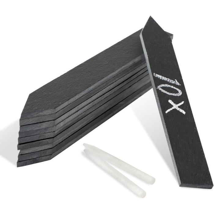 Lot De 10 Étiquettes Pour Plantes En Ardoise 20 X 3 Cm Étiquettes Pour ...