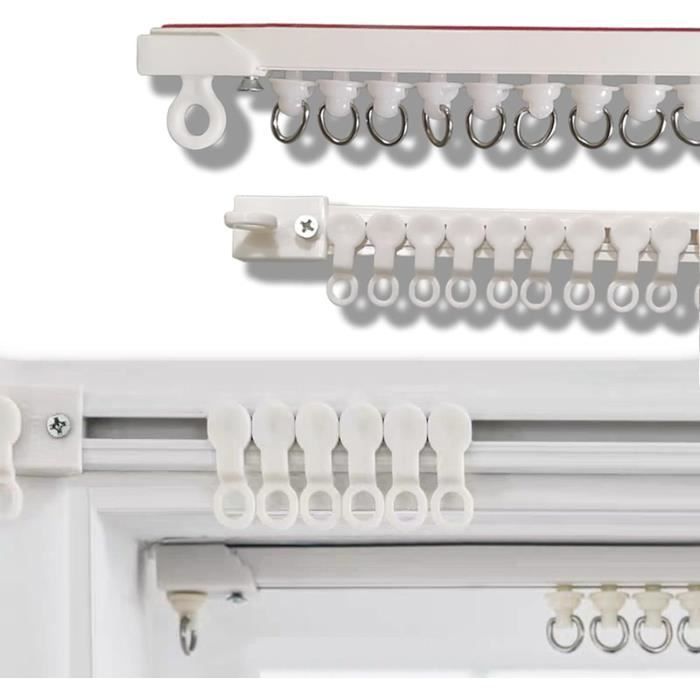 Tringle À Rideau Autocollante, Rail De Rideau De Plastiqu Adhésive ...