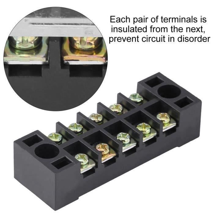 BUTY-bornier à vis 5 positions 5 pièces double rangée 5 positions 600V ...