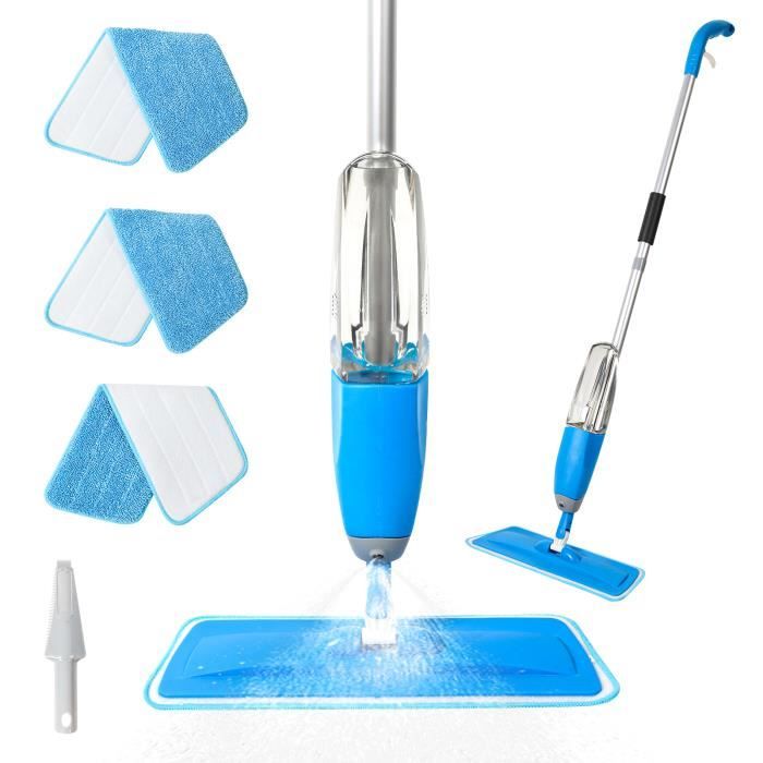 Balai Serpillère Balai Lave Sol avec Vaporisateur Spray Mop Balai ...